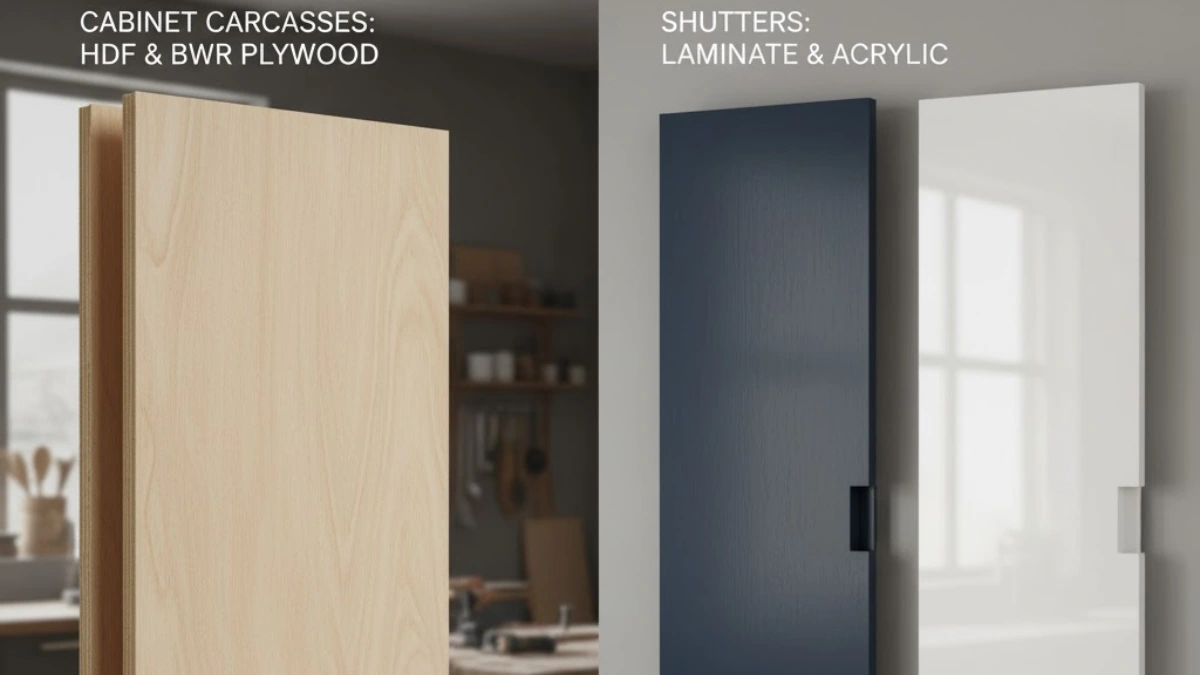 Latest modular kitchen materials & finishes