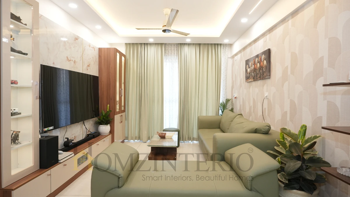 2BHK flat Interior Design at Urbannest Elite | Homzinterio
