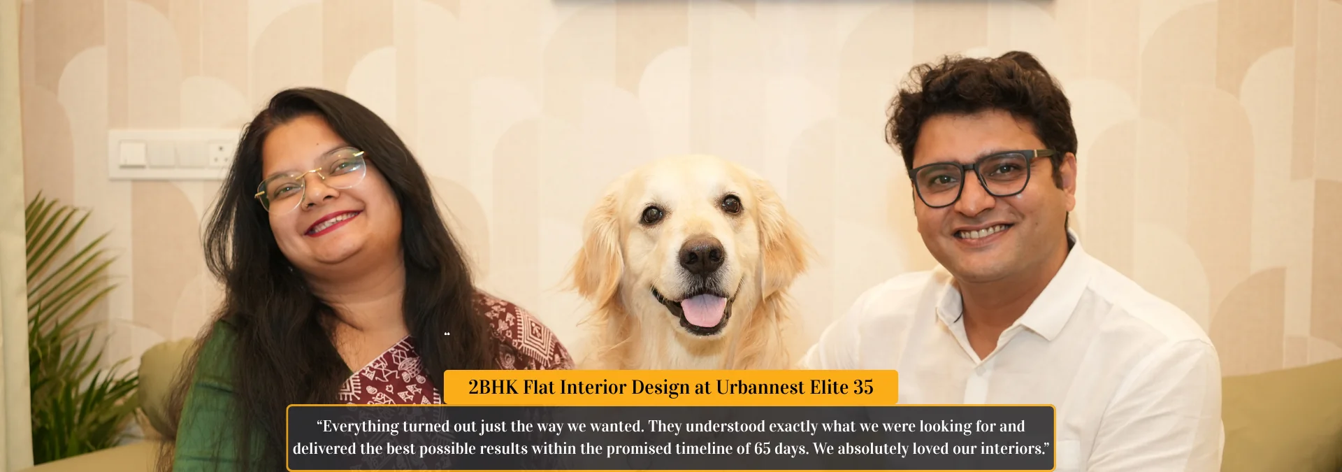 2BHK flat Interior Design at Urbannest Elite | Homzinterio